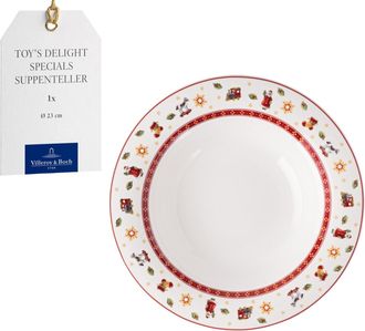 Villeroy & Boch Toys Delight Specials Suppenteller Bunt, Spülmaschinenfest, Mikrowellensicher, Tiefer Teller Für Suppen, Salate Oder Pasta, Weihnachtsgeschirr, Nudelt