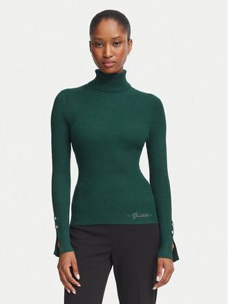 Guess Rollkragenpullover W6BR29 Z1417 Dunkelgr&uuml;n Slim Fit