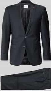 Roy Robson Slim Fit Anzug aus Woll-Mix in unifarbenem Design