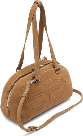 Diesel Oval D Logo Leather Tote Bag - Brown
