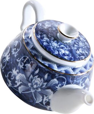 SOLUSTRE aus blauem und weißem Porzellan antike alt für Herd kleine Teekannen Retro-Wasserkocher Wasserkocher Teekessel Vintage Teekannen Keramik