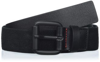 HUGO BOSS Mens Ger-Tape_Sz35 Belt, Black1, 100