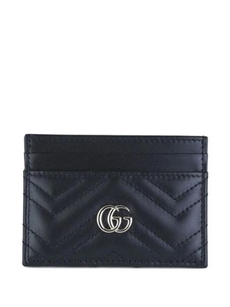 Gucci Clutches - Chevron Quilted Calfskin Leather Cardholder - Gr. unisize - in Schwarz - f&uuml;r Damen
