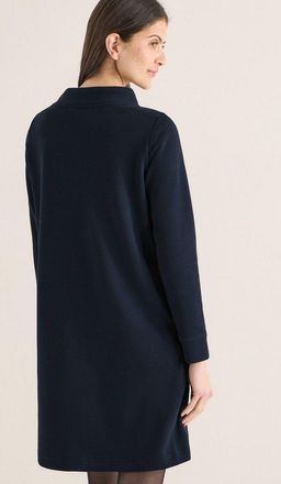 Cecil Midikleid mit Funnelneck und Eingrifftaschen