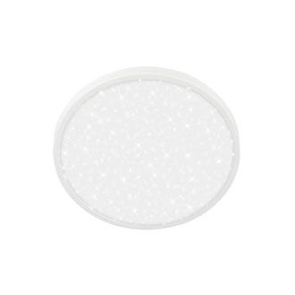 Briloner Plafonnier LED avec panneau d&eacute;coratif, lumi&egrave;re blanche chaude, ciel &eacute;toil&eacute;, salon, chambre, luminaire plafonnier, 24x6 cm, blanc