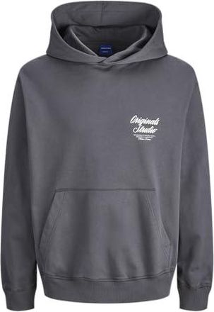 Jack & Jones Hood Jornorrebro Typo Back Sweat &agrave; Capuche Sn, Gris, XL Homme