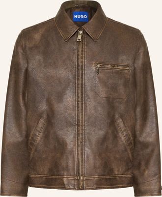 HUGO BOSS Hugo Jacke Blaker In Lederoptik braun