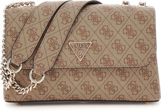 Guess Eco Erica Convertible Xbody Flap Bag Latte Logo