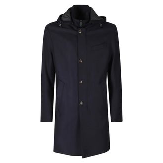 Montecore Langer Steppmantel - - Coats - Herren - Blau - M