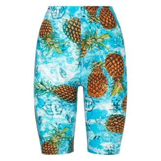 Philipp Plein Pineapple Skies Biker Shorts - - Shorts - Damen - Mehrfarbig - XS