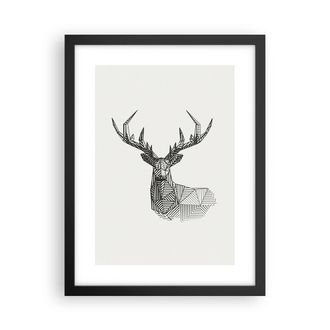 Arttor Poster Schwarzrahmen Hirsch Skizze Skandinavisch Deko 30x40cm Wandposter Art Prints Wandbilder Dekoration Wohnzimmer Schlafzimmer K&uuml;che Wanddeko Bild 