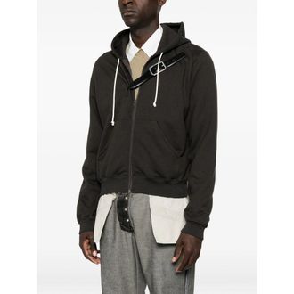 Magliano Leather Belt Detail Hooded Sweatshirt - Brown