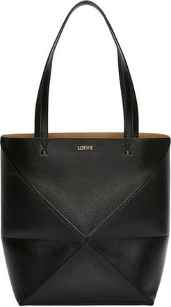 Loewe Tote Puzzle Fold moyen en cuir de veau brillant