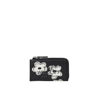 Marc Jacobs Femme, Accessoires, Noir, Taille: ONE Size Portefeuille Compact en Cuir Noir