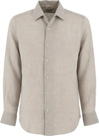 MC2 Saint Barth Homme, Chemises, Beige, Taille: L Linen Vintage 15H