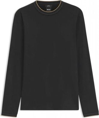 HUGO BOSS Homme, Tops, Noir, Taille: L T-shirt &agrave; manches longues H-Tenison 195