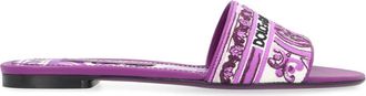 Dolce & Gabbana Femme, Chaussures, Multicolore, Taille: 37 1/2 EU Slides Brodées