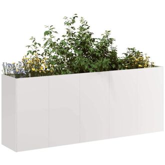 vidaXL Vidaxl - Jardini&egrave;re acier inoxydable 200x40x80 cm - Fond ouvert pour drainage efficace - Parfaite pour plantes et l&eacute;gumes - R&eacute;sistante &agrave; la corrosion