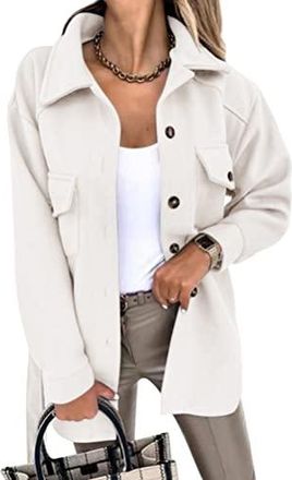 ORANDESIGNE Veste Femme Hiver Chaud Chic et Elegant Manteau Classique Laine Blouson Cardigan Blazer Casual Slim Manteau Caban Duffle Coat Outwear Avec Ceinture Bl