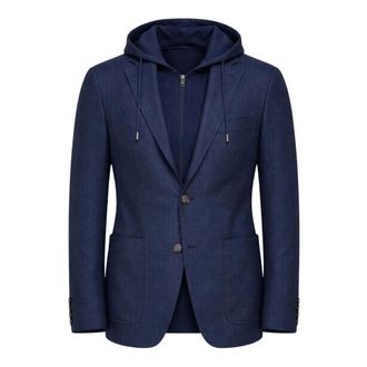 Eleventy Homme, Vestes, Bleu, Taille: 2XL Giacca monopetto