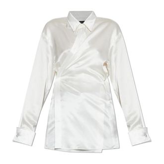 Balenciaga Wickelbluse - - Blouses & Shirts - Damen - Wei&szlig; - XS