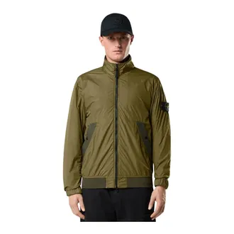 Stone Island Homme, Vestes, Vert, Taille: M Crinkle Reps Jacket