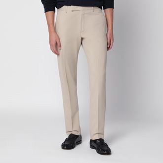 Pantaloni Torino Beige Rebel Hose aus Baumwollmischung