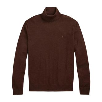 Polo Ralph Lauren Waschbarer Woll-Rollkragenpullover - - Knitwear - Herren - Braun - 2XL