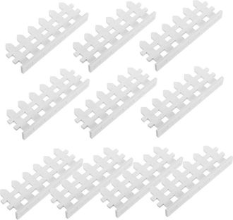 Cabilock 12 St&uuml;ck 12 St&uuml;ck Miniatur Holzlattenzaun Wei&szlig; Wetterfester Puppenhaus Zaun f&uuml;r Mikro Landschaften Selbstgemacht Feengarten Dekoration Vielseitig f&uuml;r 