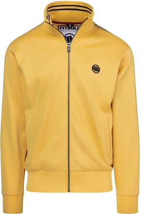 Pitbull Herren Zip Sweatjacke Oldschool Tape Logo Trainingsjacke mit Rei&szlig;verschluss Retro Style Sportliche Freizeitjacke mit Logo Tape Sport & Streetwear