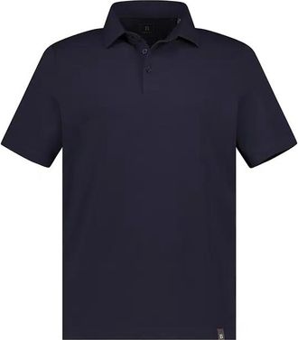 Boggi Milano Herren Polo-Shirt blau Baumwoll-Stretch