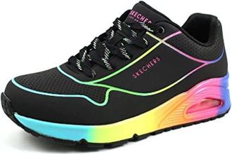 Skechers Baskets Uno Pop of Sunshine pour Femme, Noir/Multicolore, 39.5 EU