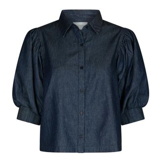 Neo Noir Etta Denim Shirt - - Blouses & Shirts - Damen - Blau - L