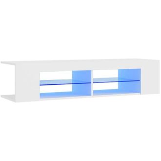 vidaXL Vidaxl - TV-Schrank mit LED-Leuchten Wei&szlig; 135x39x30 cm