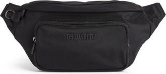 Dsquared2 Homme, Sacs, Noir, Taille: ONE Size Sac Banane en Toile avec Logo en Relief