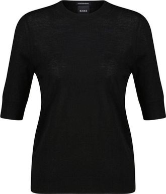 BOSS Damen Strickpullover aus Schurwolle