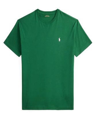 Ralph Lauren Leichtes T-Shirt aus Baumwolle mit Logo-Stickerei, Custom Slim Fit in
