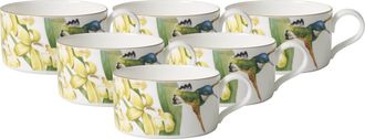 Villeroy & Boch Amazonia Teetasse, Edles Geschirr aus Premium Bone Porzellan, 230 ml, 6er Set