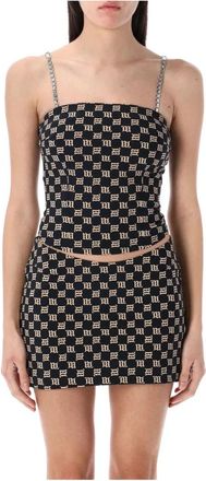 Misbhv Misbhv, Femme, Jupes, Beige, Taille: 42 FR Monogram Spaghetti Top