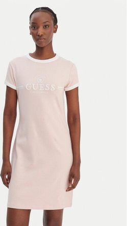 Guess Kleid f&uuml;r den Alltag V6GK05 K2988 Rosa Regular Fit