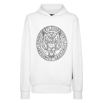 Plein Sport Homme, Sweatshirts et sweats &agrave; capuche, Blanc, Taille: 3XL Hooded SweaT-shirt Tiger