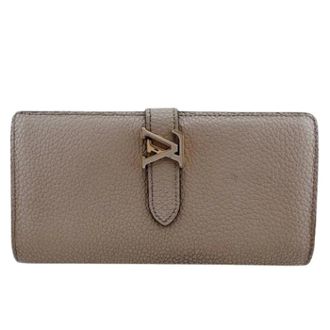 Louis Vuitton Portefeuille long Pre-owned Taurillon (bi-pli) - Femme - Pre-owned - Beige - Taille: ONE Size