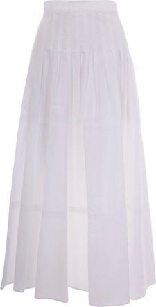 Max Mara Femme, Jupes, Blanc, Taille: 38 FR Longue Jupe Popeline