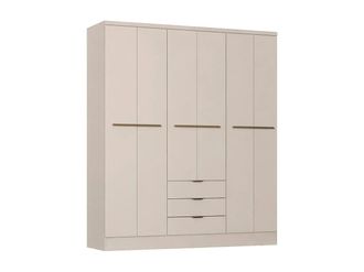 Vente-Unique Armadio 6 Ante E 3 Cassetti L180 Cm Beige - Peroli
