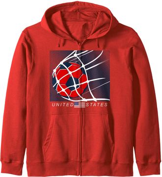 Trendy Apparel United States USA Flag Goal Scoring Poster Kapuzenjacke