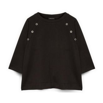 Fiorella Rubino Damen, Sweatshirts & Hoodies, Schwarzk, XLGr&ouml;&szlig;e