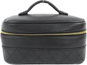 Chanel Sac &agrave; main en cuir dagneau doccasion - Femme - Pre-owned - Noir - Taille: ONE Size