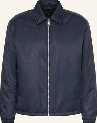 HUGO BOSS Jacquard-Blouson Crestell blau
