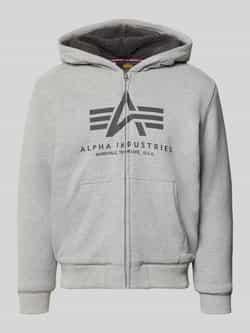 Alpha Industries Regular Fit Sweatjacke aus reiner Baumwolle