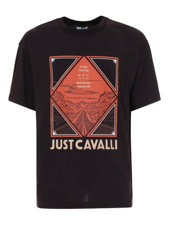 Just Cavalli t-shirt à imprimé graphique - Noir